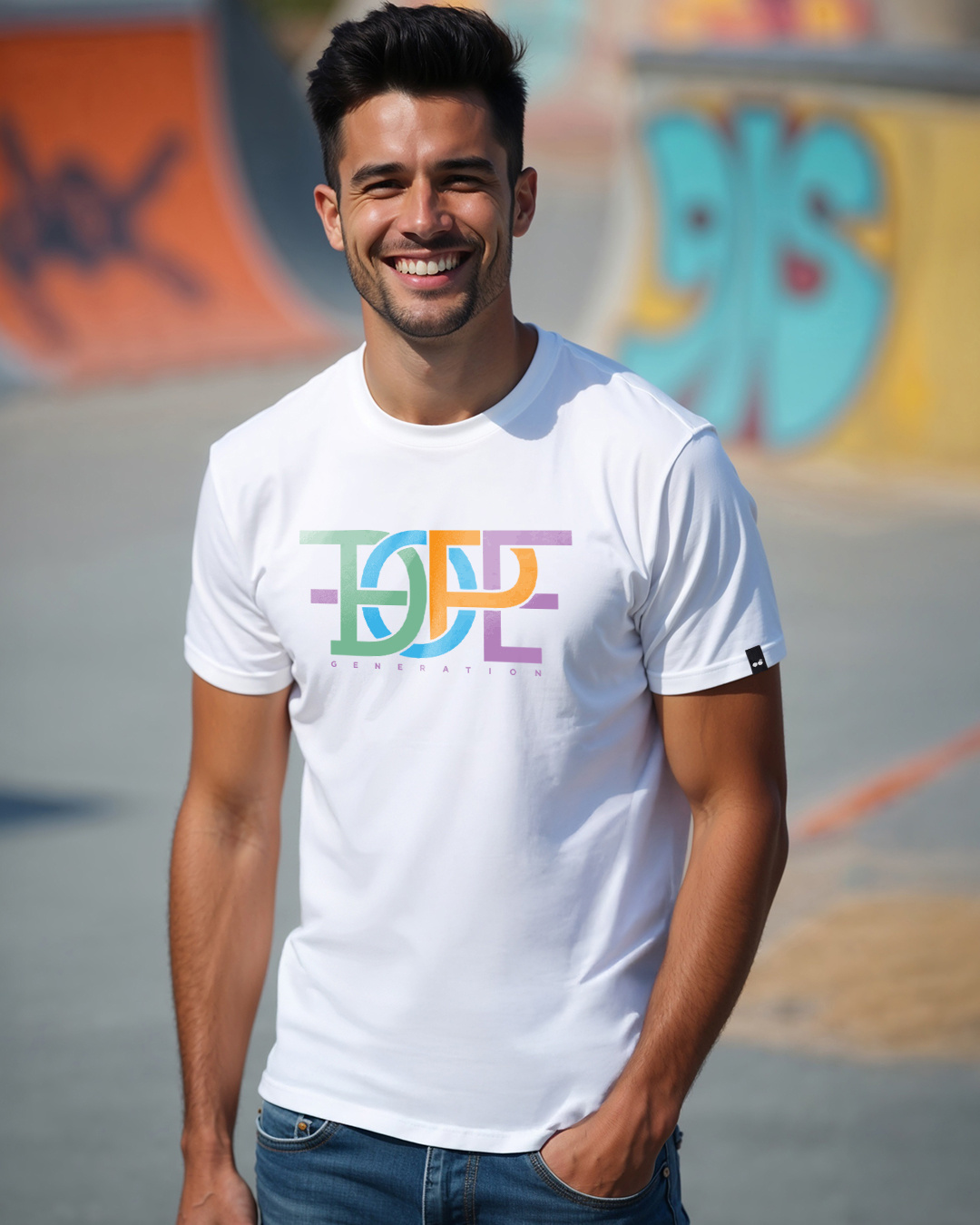 Buy Men's White Dope Play Graphic Printed T-shirt Online at Bewakoof