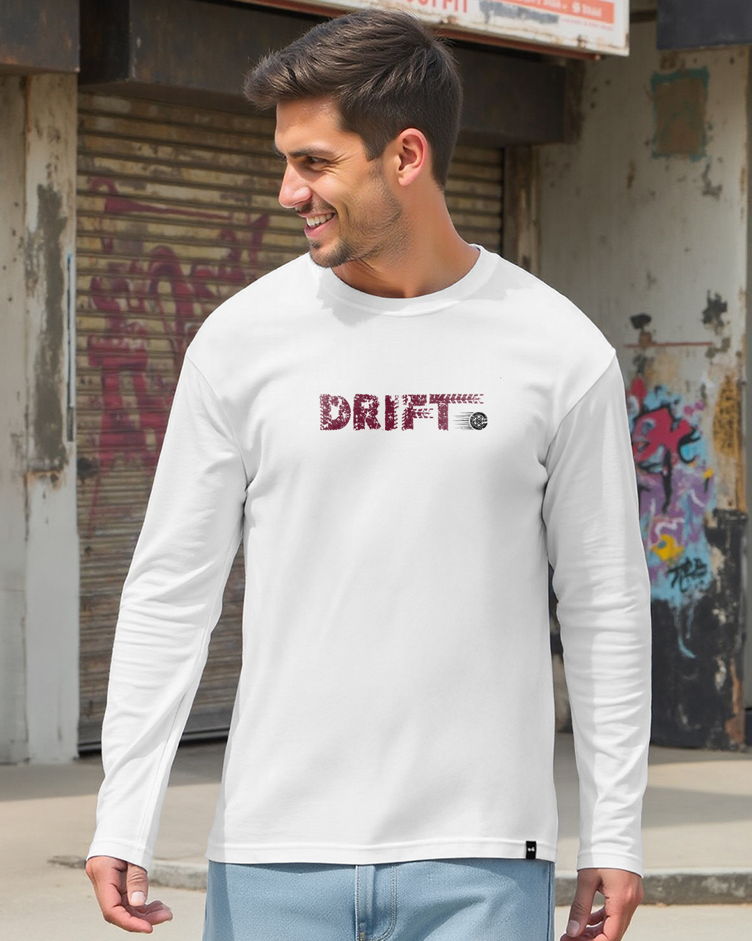 Buy Men's White Drift Typography T-shirt Online at Bewakoof