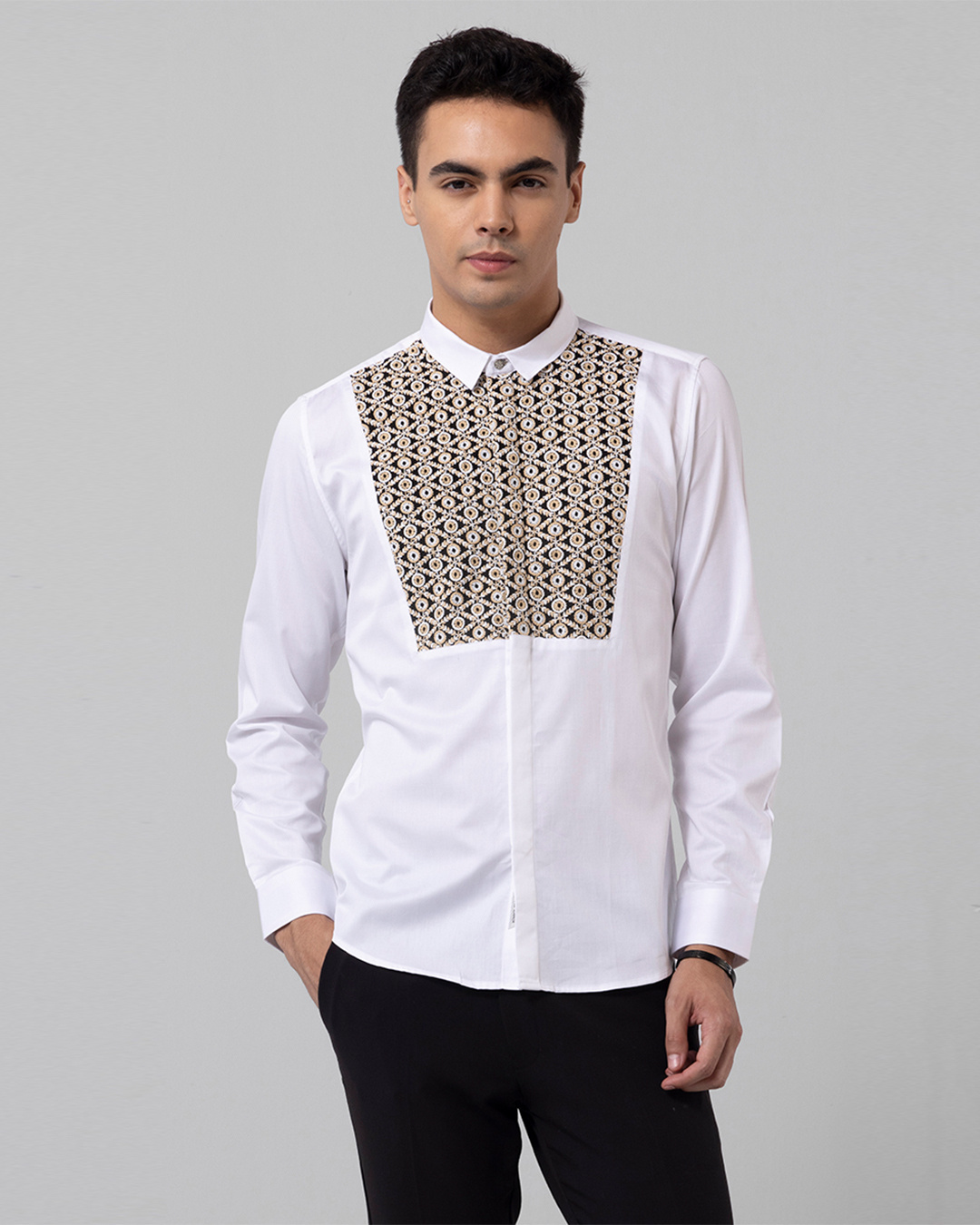 Buy Men's White Evelyn Embroidered Slim Fit Shirt Online at Bewakoof Buy Men's White Evelyn Embroidered Slim Fit Shirt Online at Bewakoof