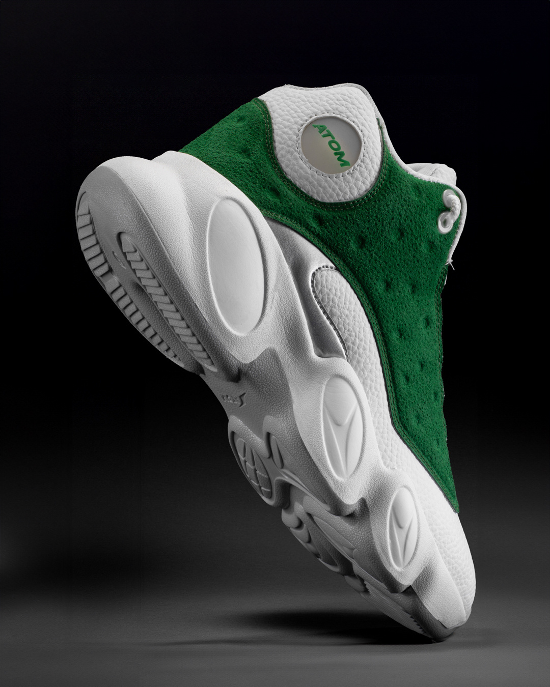 Buy Men's White & Green Streen Swagger Color Block Sneakers Online in ...