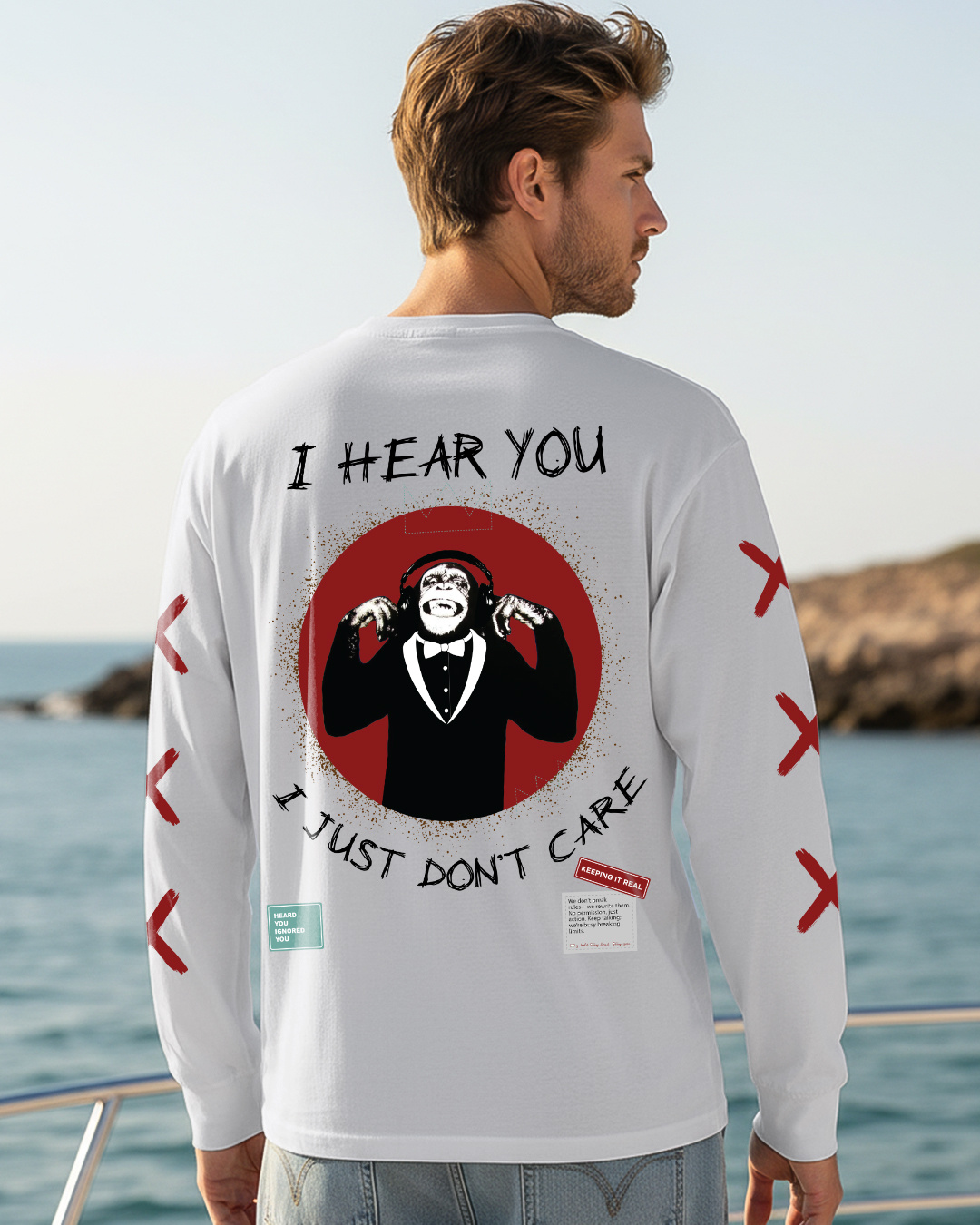 Buy Men's White I Hear You Graphic Printed Oversized T-shirt Online at ...