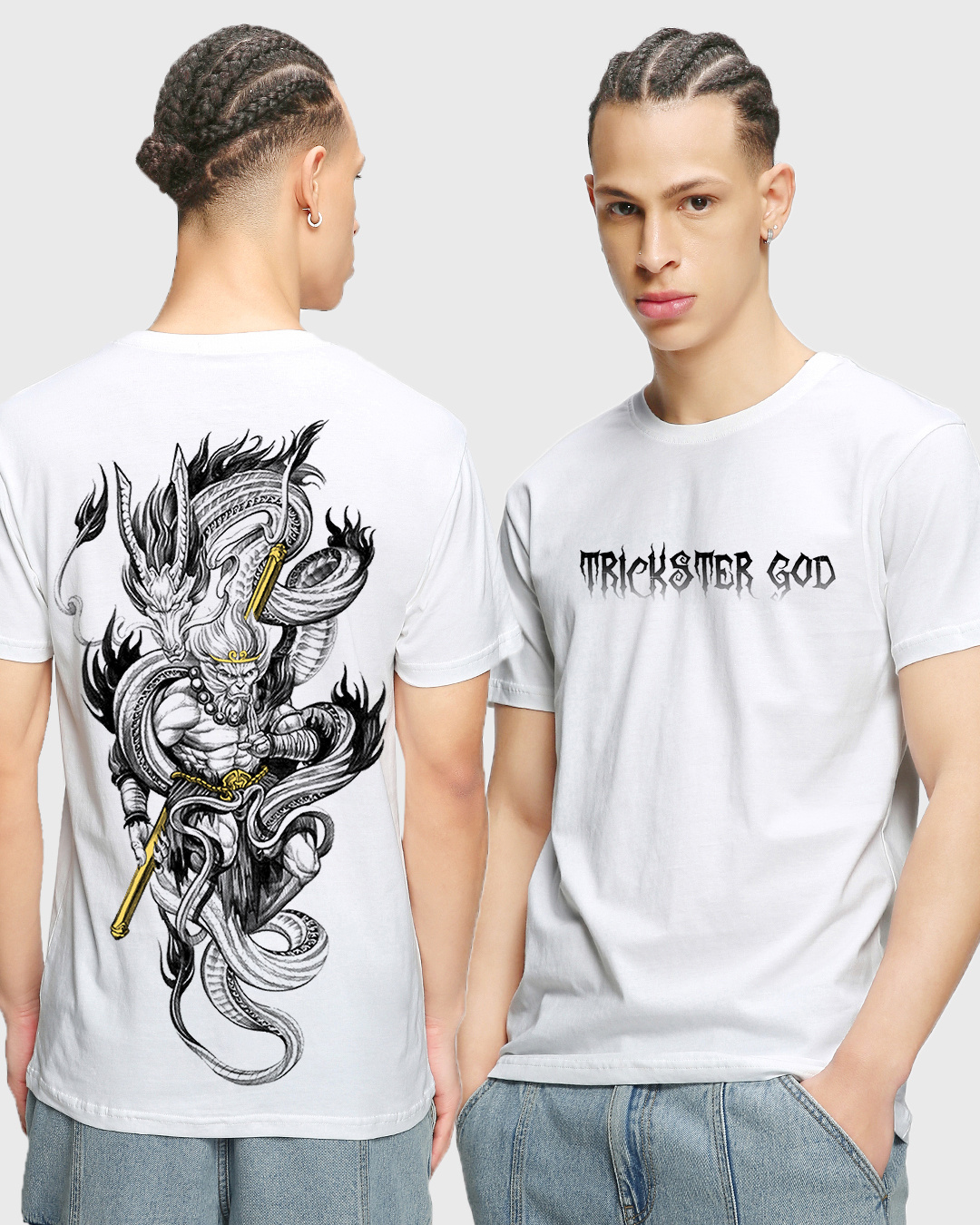 Buy Men's White Monkey King Graphic Printed T-shirt Online at Bewakoof