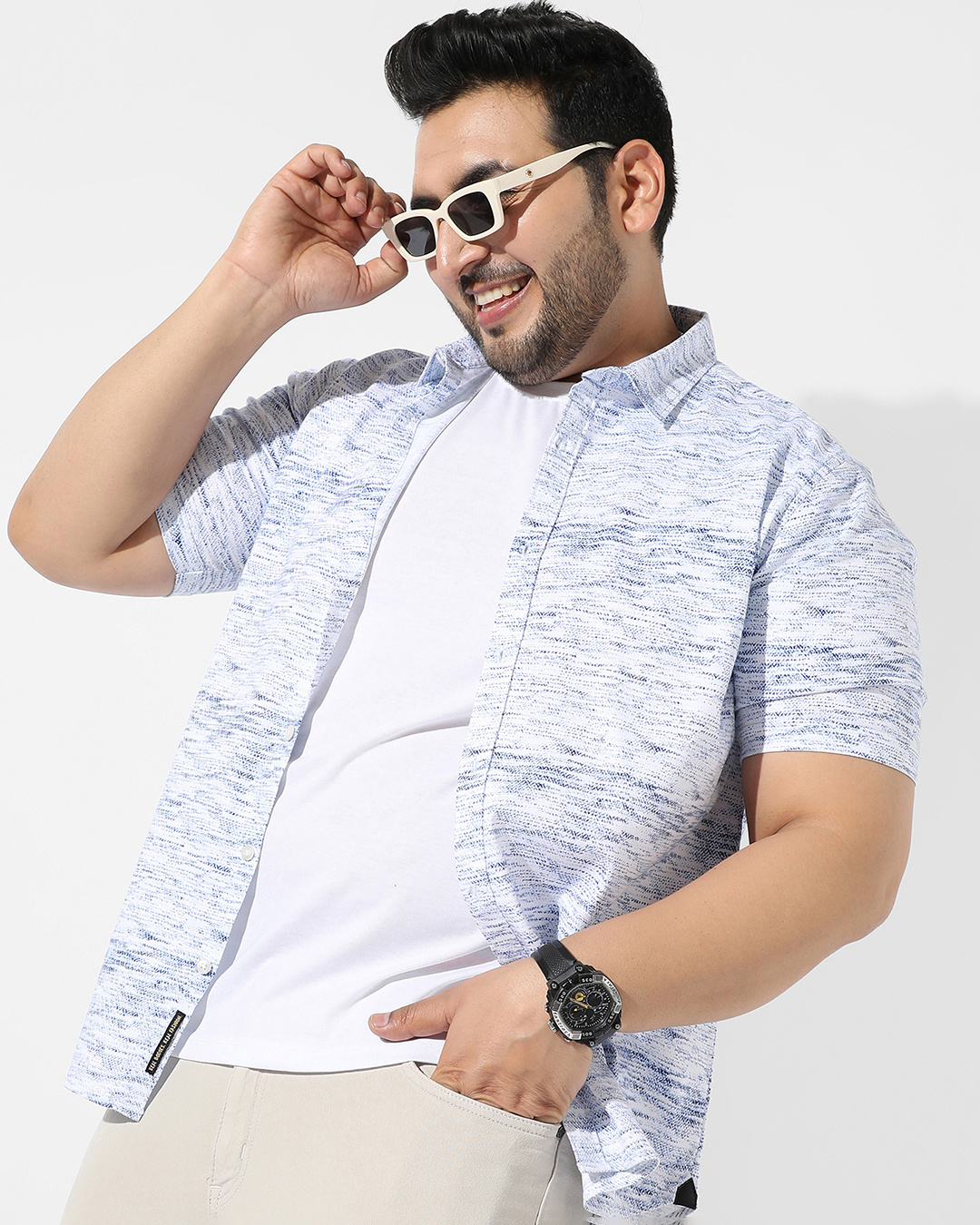 Buy Men's White Plus Size Shirt Online at Bewakoof