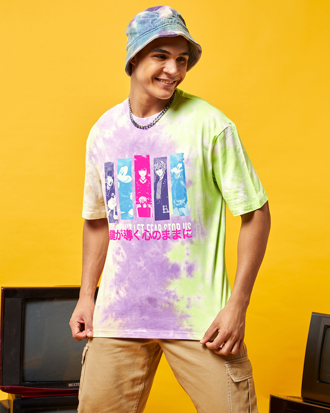 Buy Mens White And Purple Kingdom Warrior Tie And Dye Oversized T Shirt