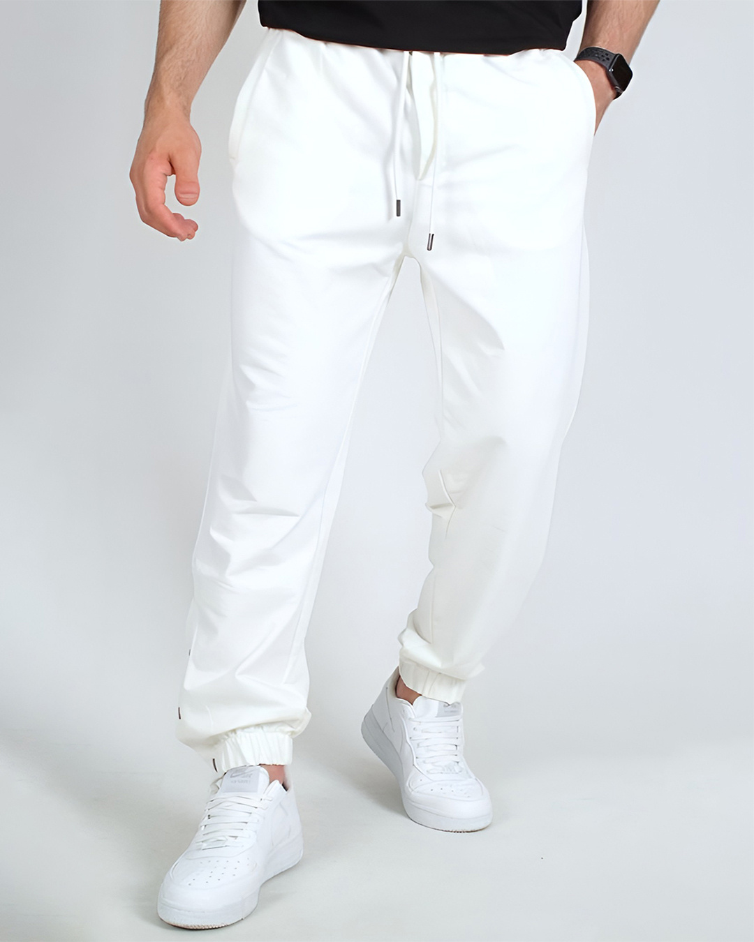 Buy Men's White Relaxed Fit Joggers Online at Bewakoof