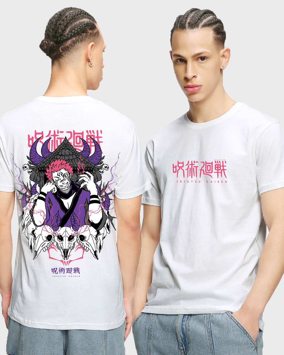 Buy Mens White Ryomen Sukuna Graphic Printed T Shirt Online At Bewakoof