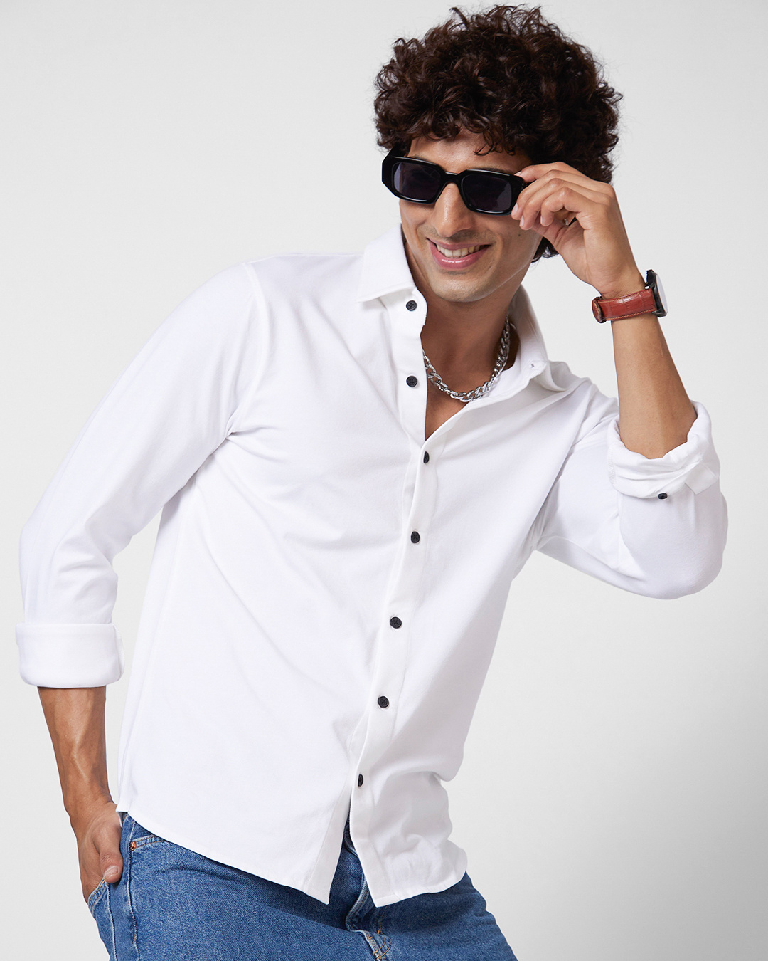 Buy Men's White Shirt Online at Bewakoof