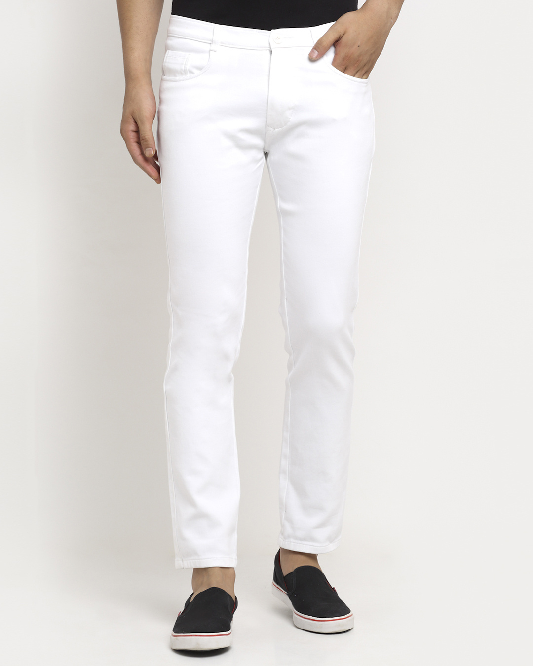 Buy Men's White Slim Fit Jeans Online at Bewakoof