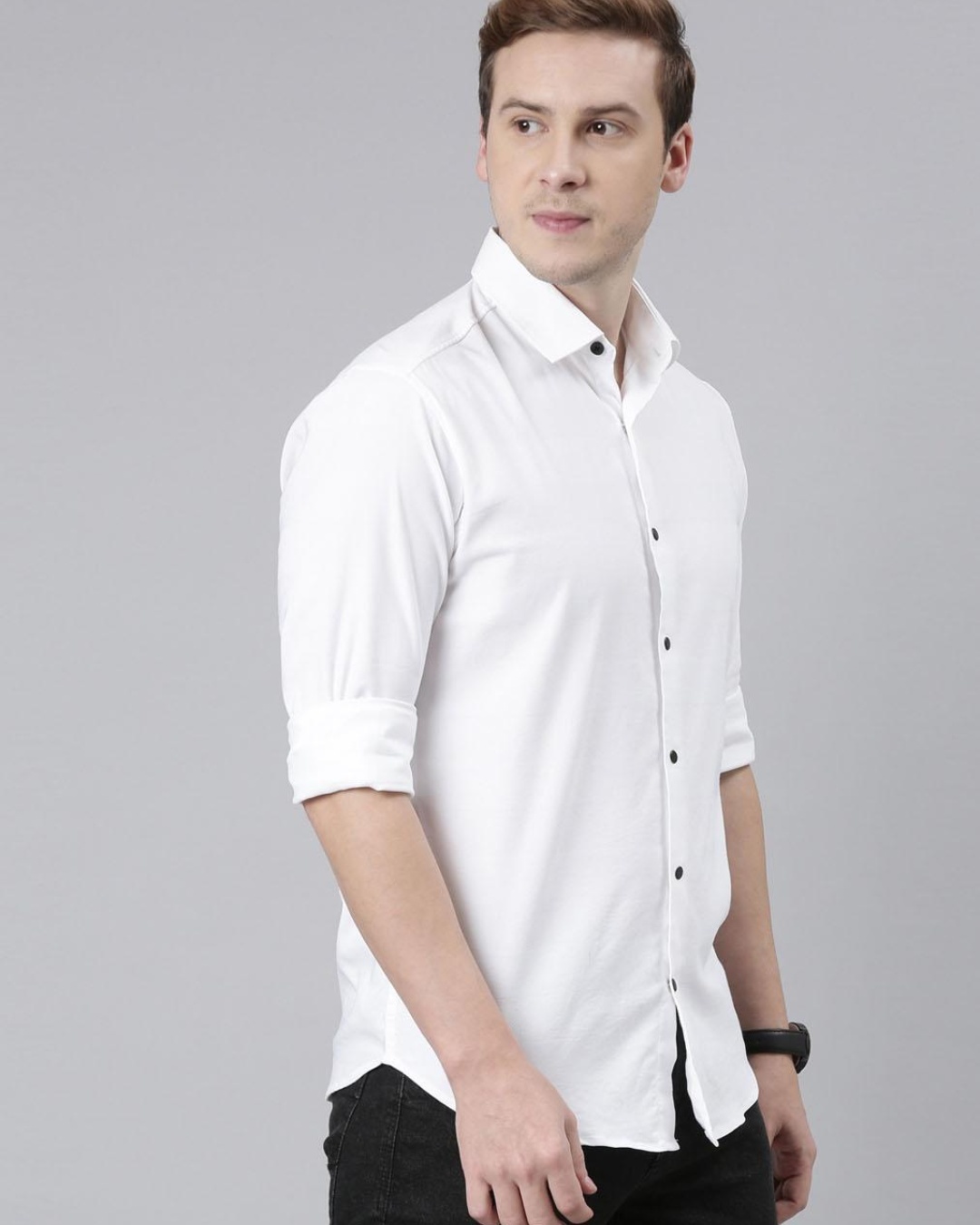 Buy Men's White Slim Fit Shirt Online at Bewakoof