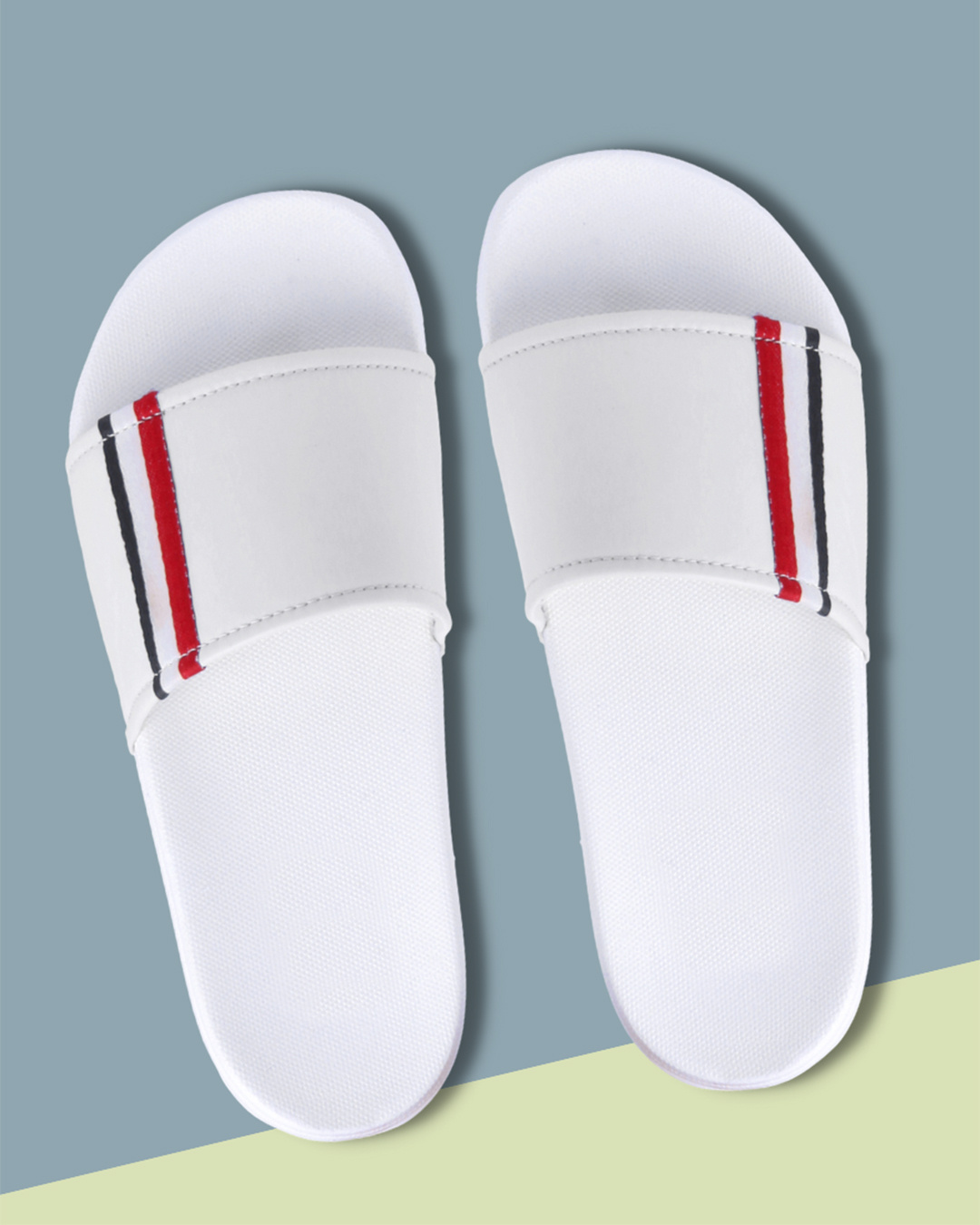 Buy Men's White Slip-On Sliders Online in India at Bewakoof