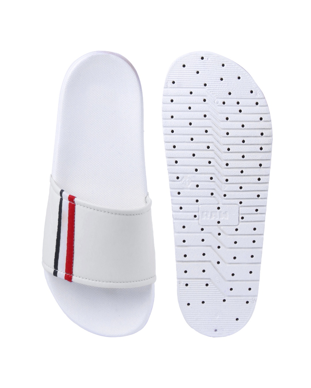 Buy Men's White Slip-On Sliders Online in India at Bewakoof