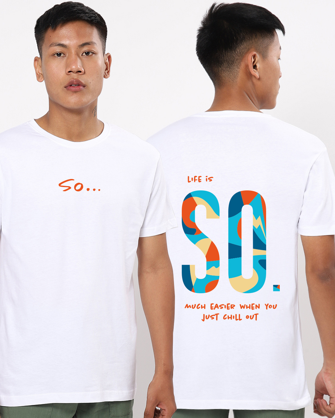 Buy Men's White So Typography T-shirt Online at Bewakoof