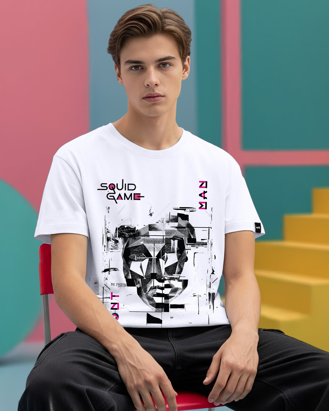 Buy Men's White Front Man Graphic Printed Oversized T-shirt Online at ...