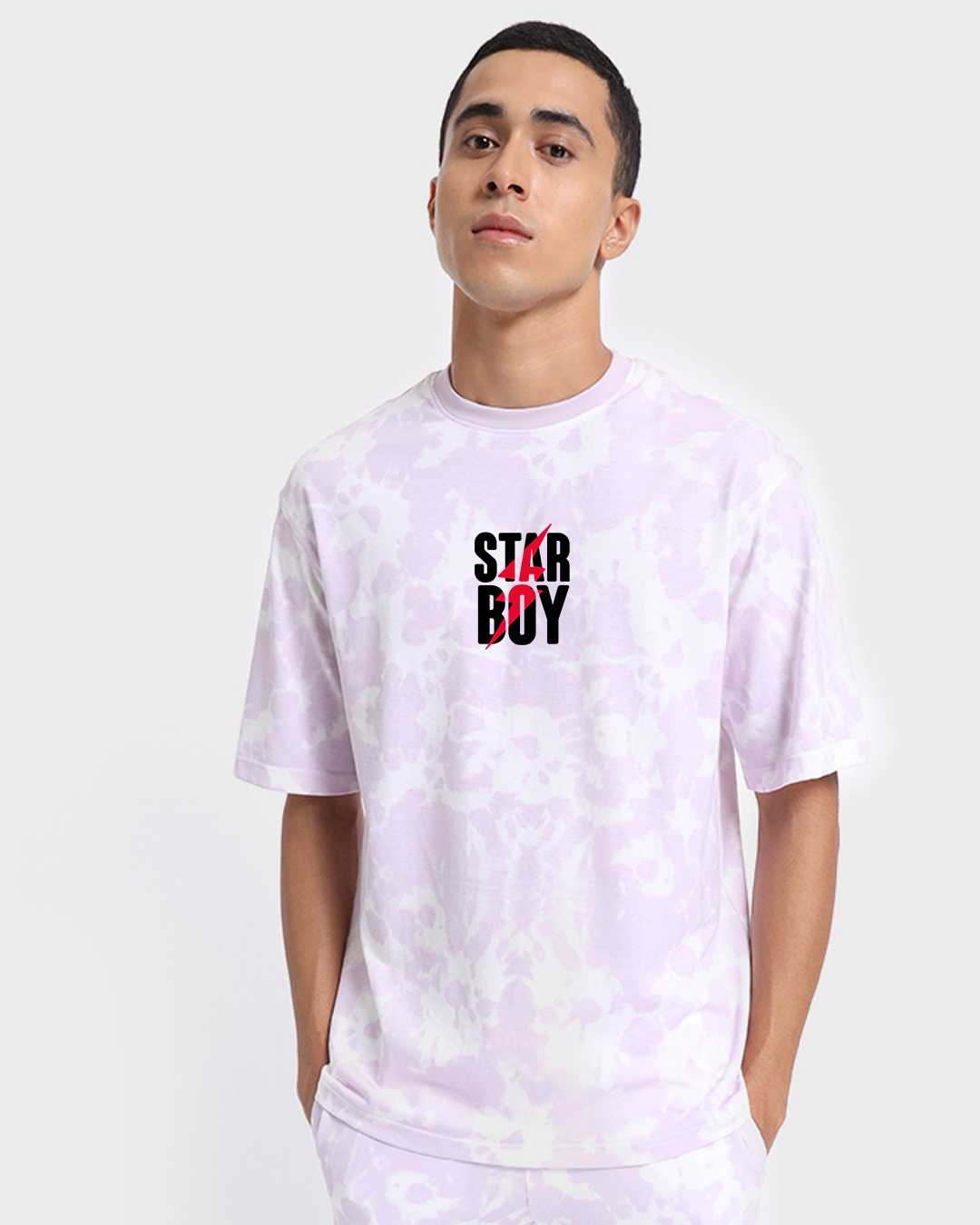 Buy Men's White Star Boy Graphic Printed Oversized T-shirt Online at ...