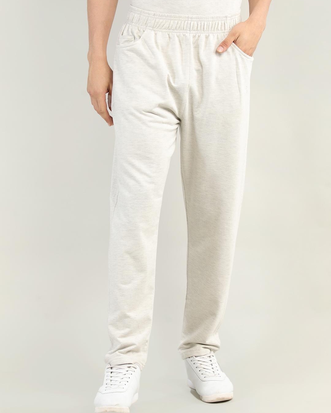 Buy Men's White Track Pants Online at Bewakoof