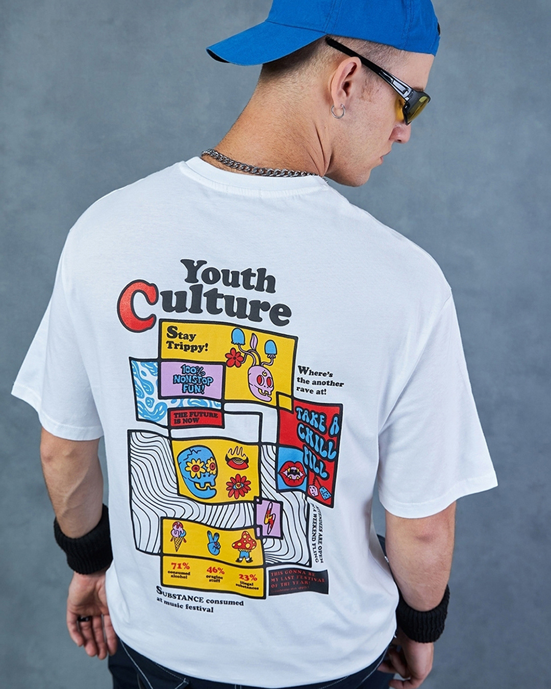 Buy Men's White Youth Culture Graphic Printed Oversized T-shirt Online ...