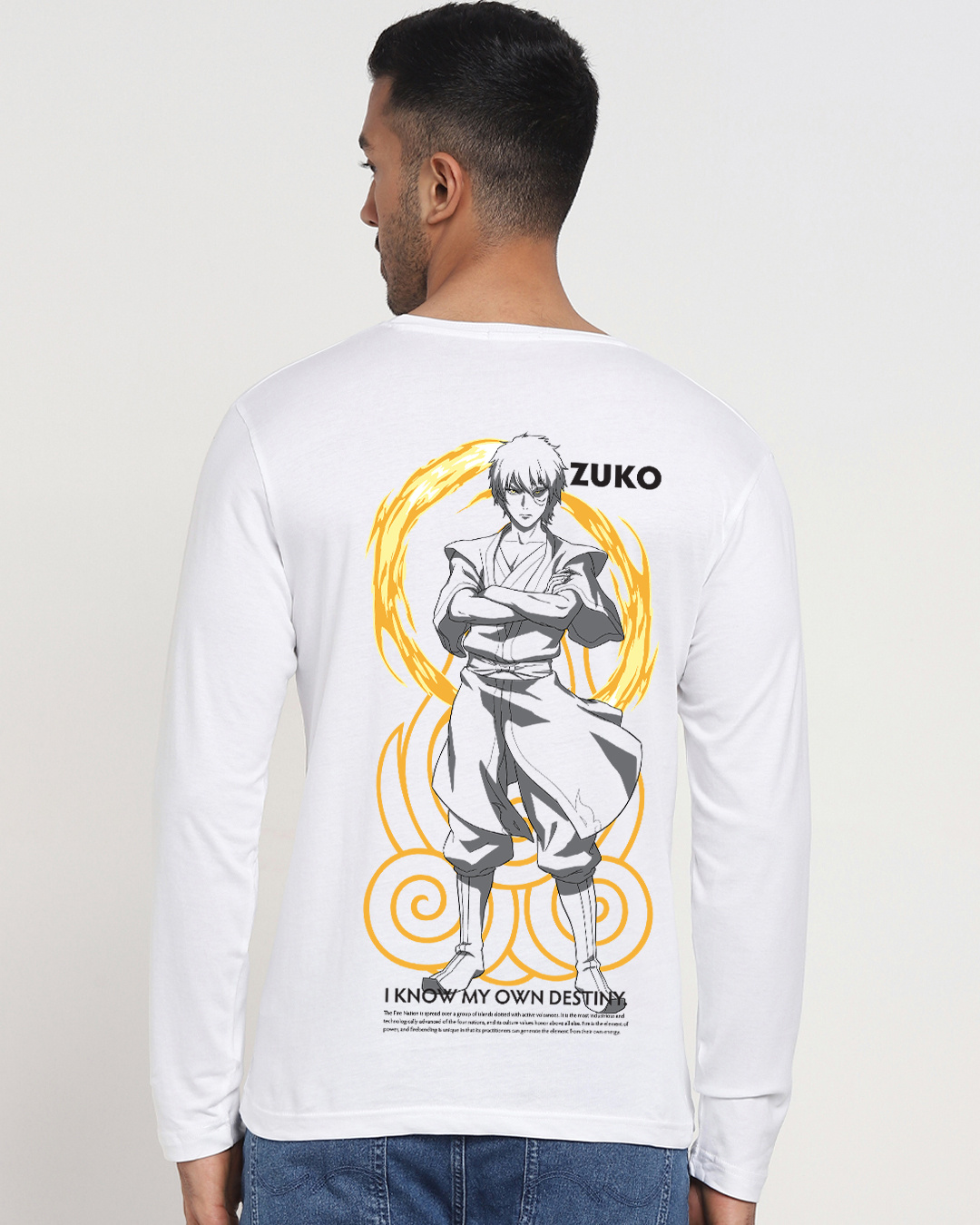 Buy Men's White Zuko Graphic Printed T-shirt Online at Bewakoof