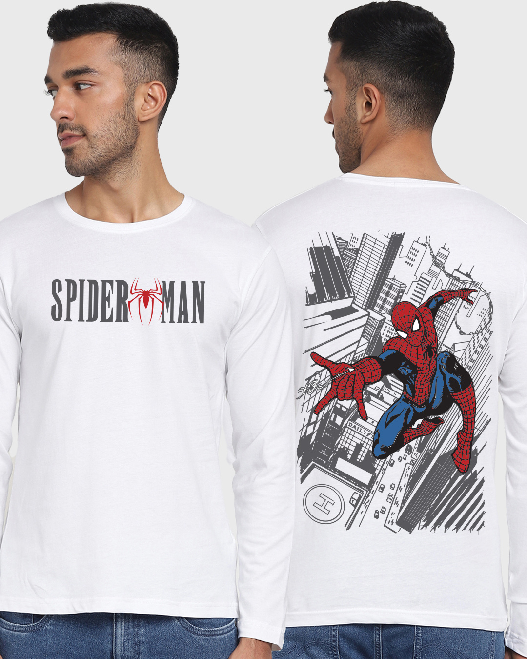 Buy Men's White Web Slinger Graphic Printed T-shirt Online at Bewakoof