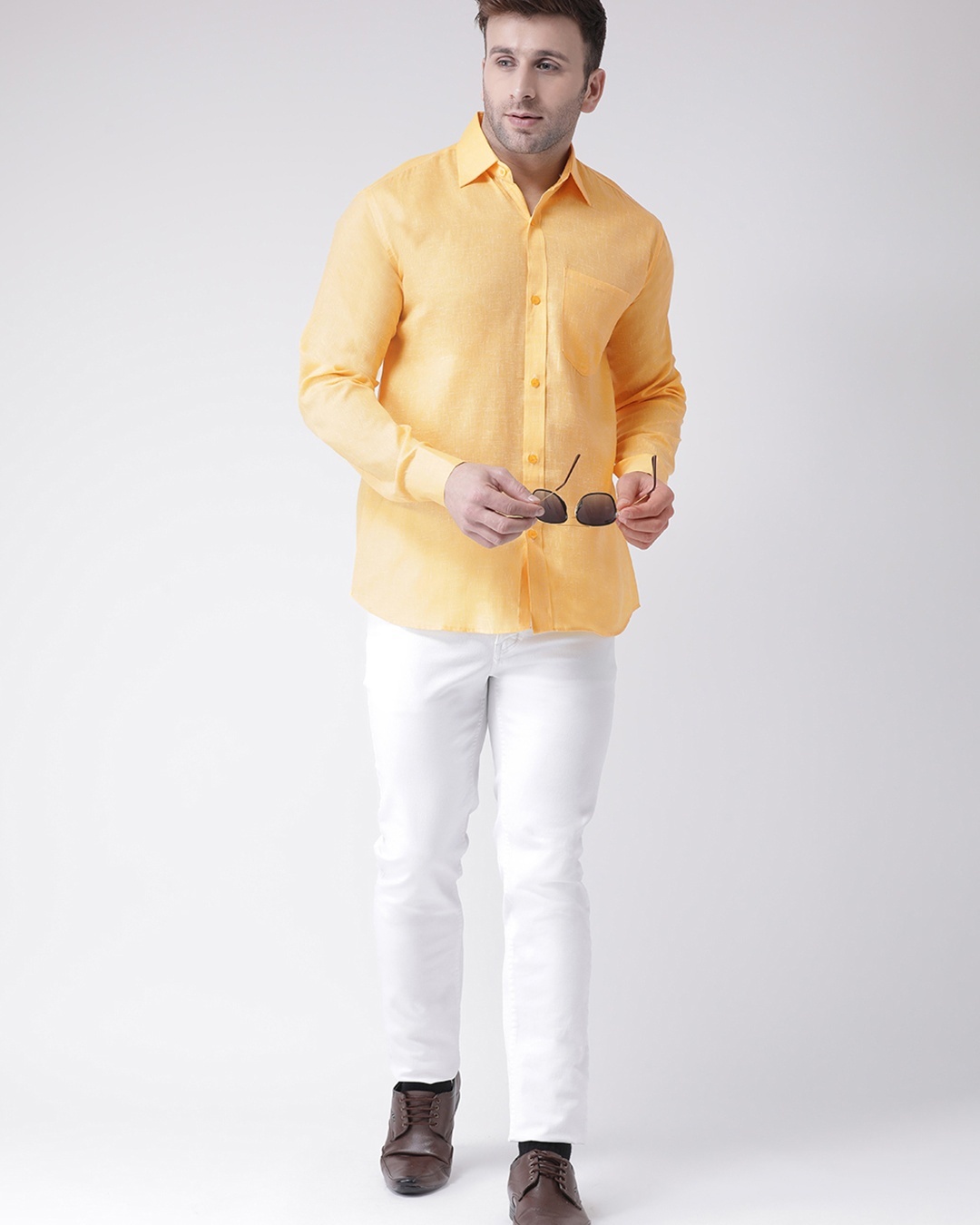 Buy Men's Yellow Casual Shirt for Men Yellow Online at Bewakoof