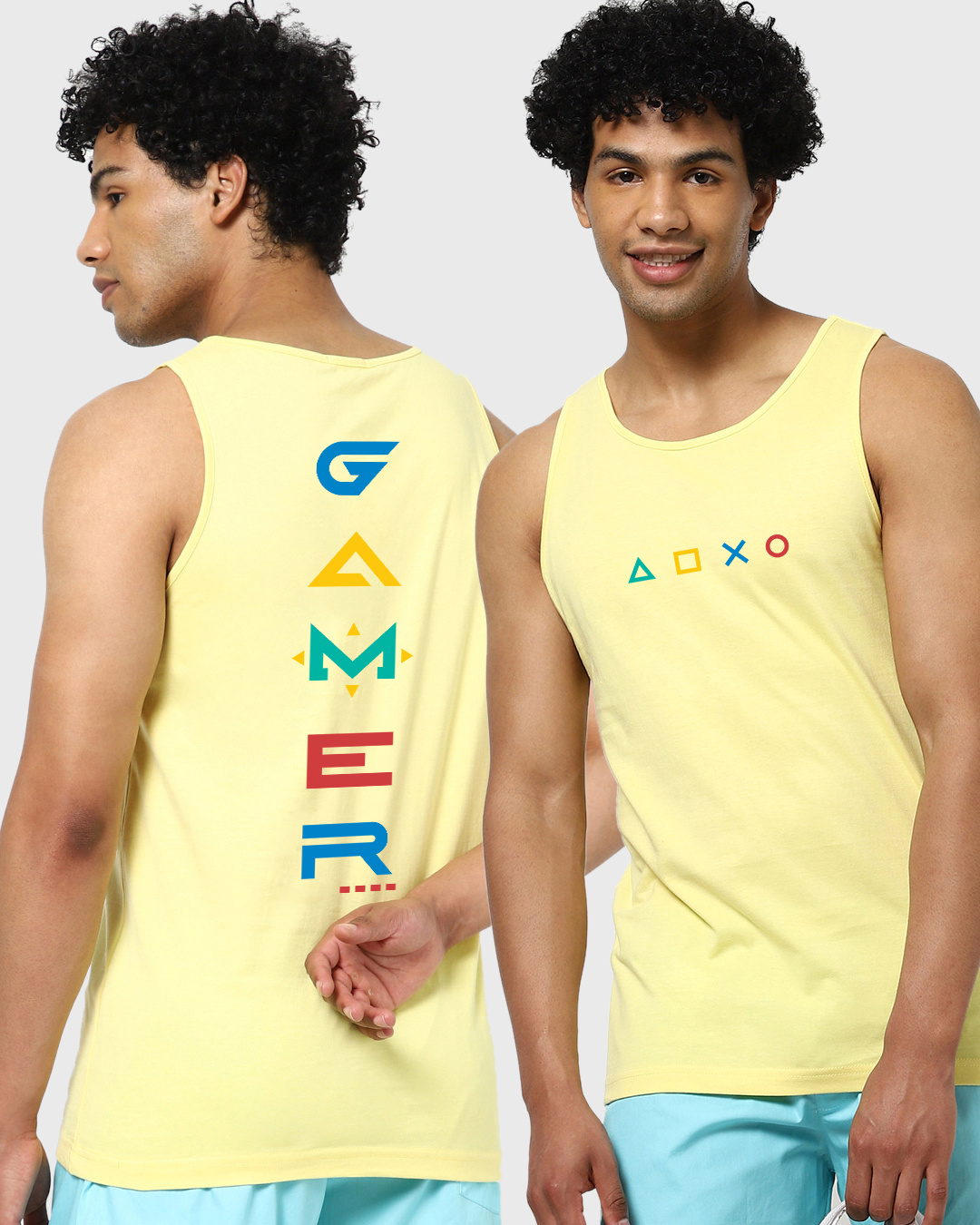 Buy Men's Yellow Gamer Respawn Typography Vest Online at Bewakoof