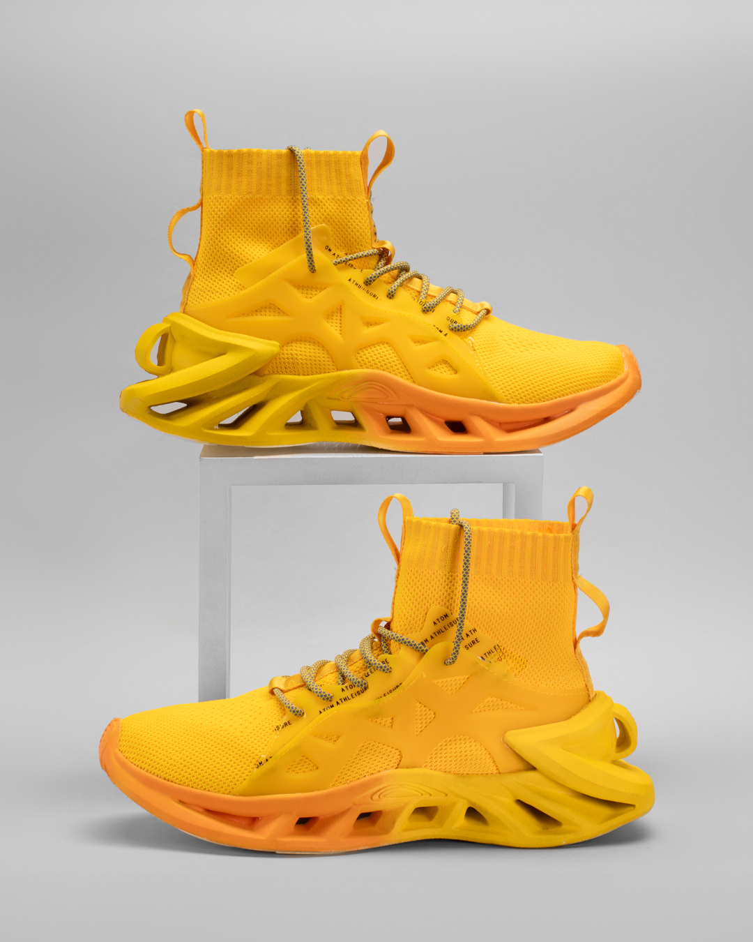 Buy Men's Yellow High-Top Sneakers Online in India at Bewakoof