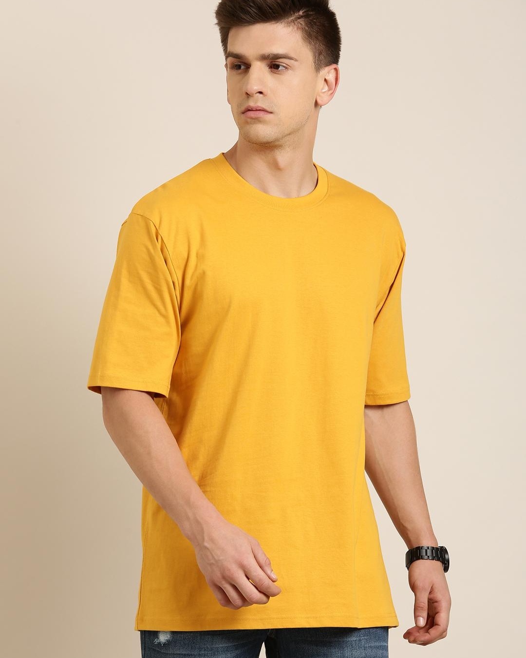 Buy Mens Yellow Oversized T Shirt Online At Bewakoof