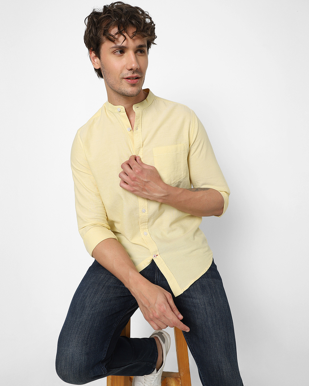 Buy Men's Yellow Shirt Online at Bewakoof