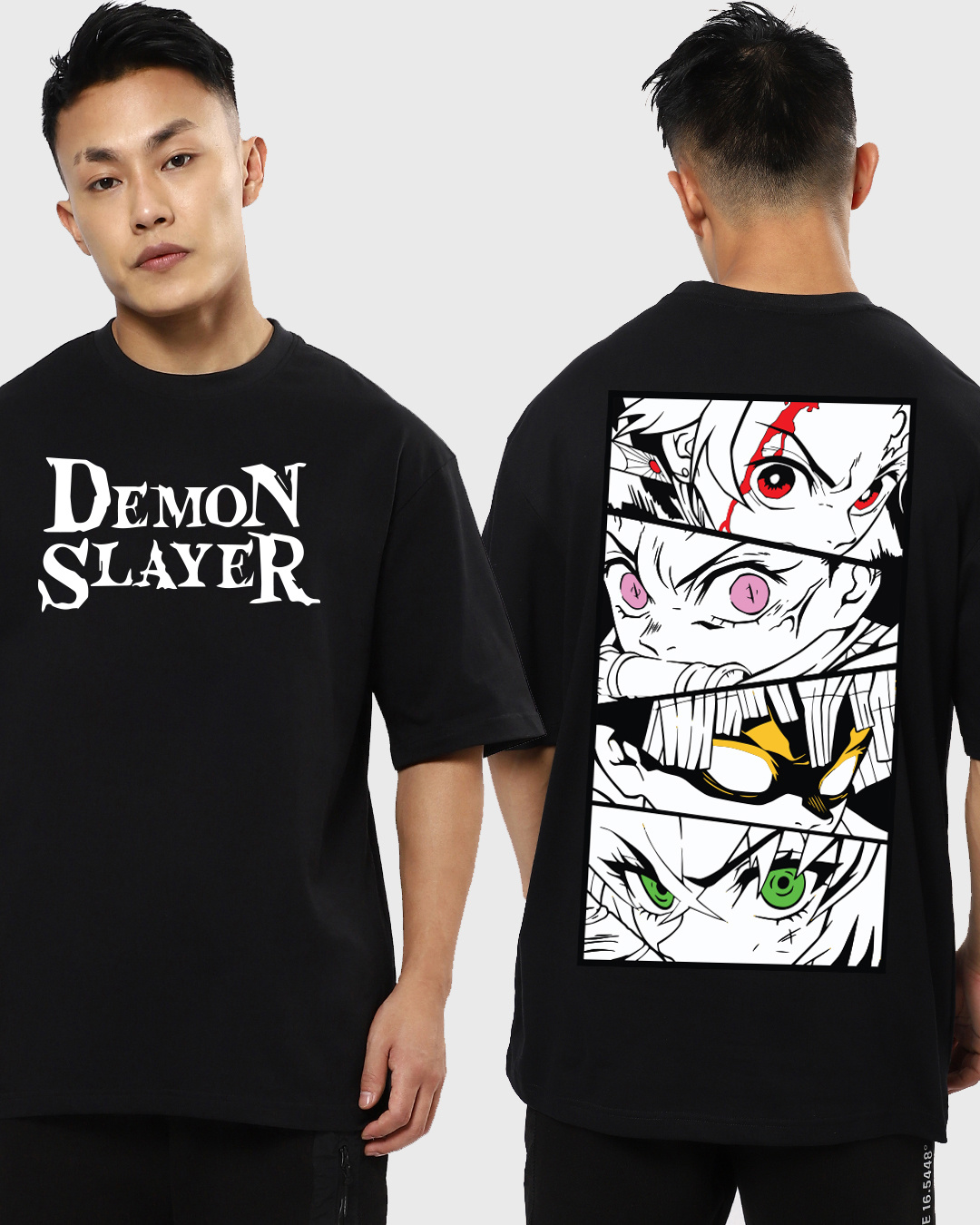 Buy Men's Black Slayer Squad Graphic Printed Oversized T-shirt for Men ...