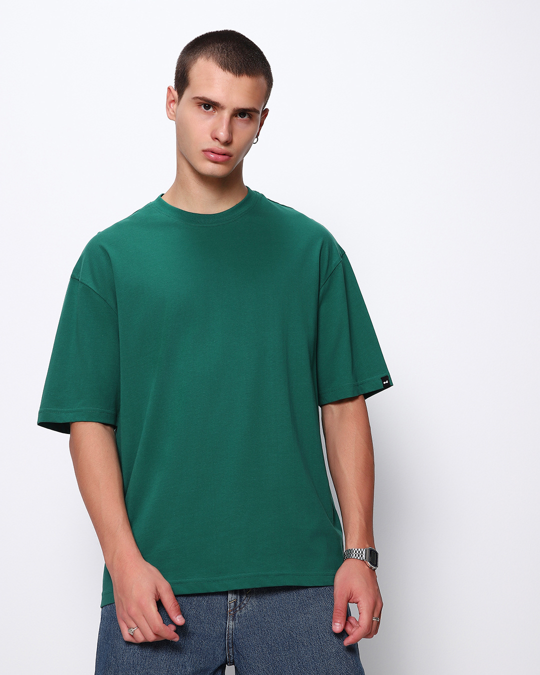 Buy Men Super Loose Solid T-Shirt Online at Bewakoof