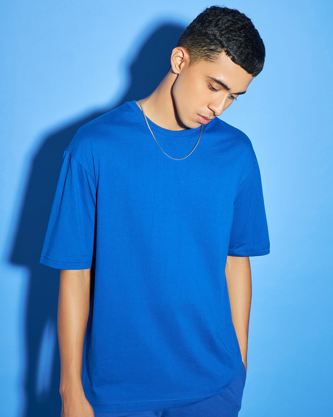 Buy Men's Blue Oversized T-shirt for Men Surf the Web Online at Bewakoof