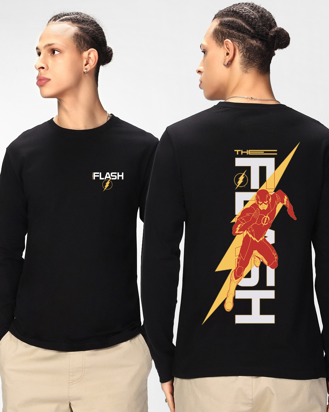 Buy Men's Black The Flash Graphic Printed T-shirt Online at Bewakoof