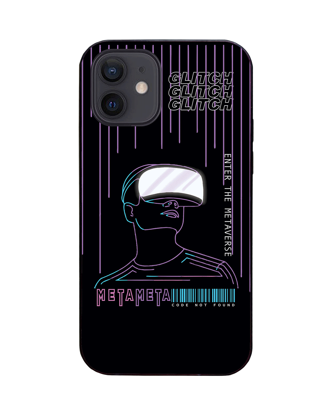 Buy Meta Glitch LED Cover for iPhone 12 Online in India at Bewakoof
