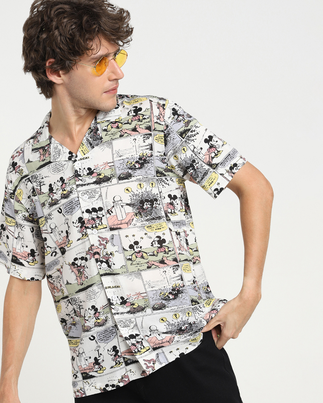 Buy Mickey AOP Shirt for Men Off White AOP Online at Bewakoof