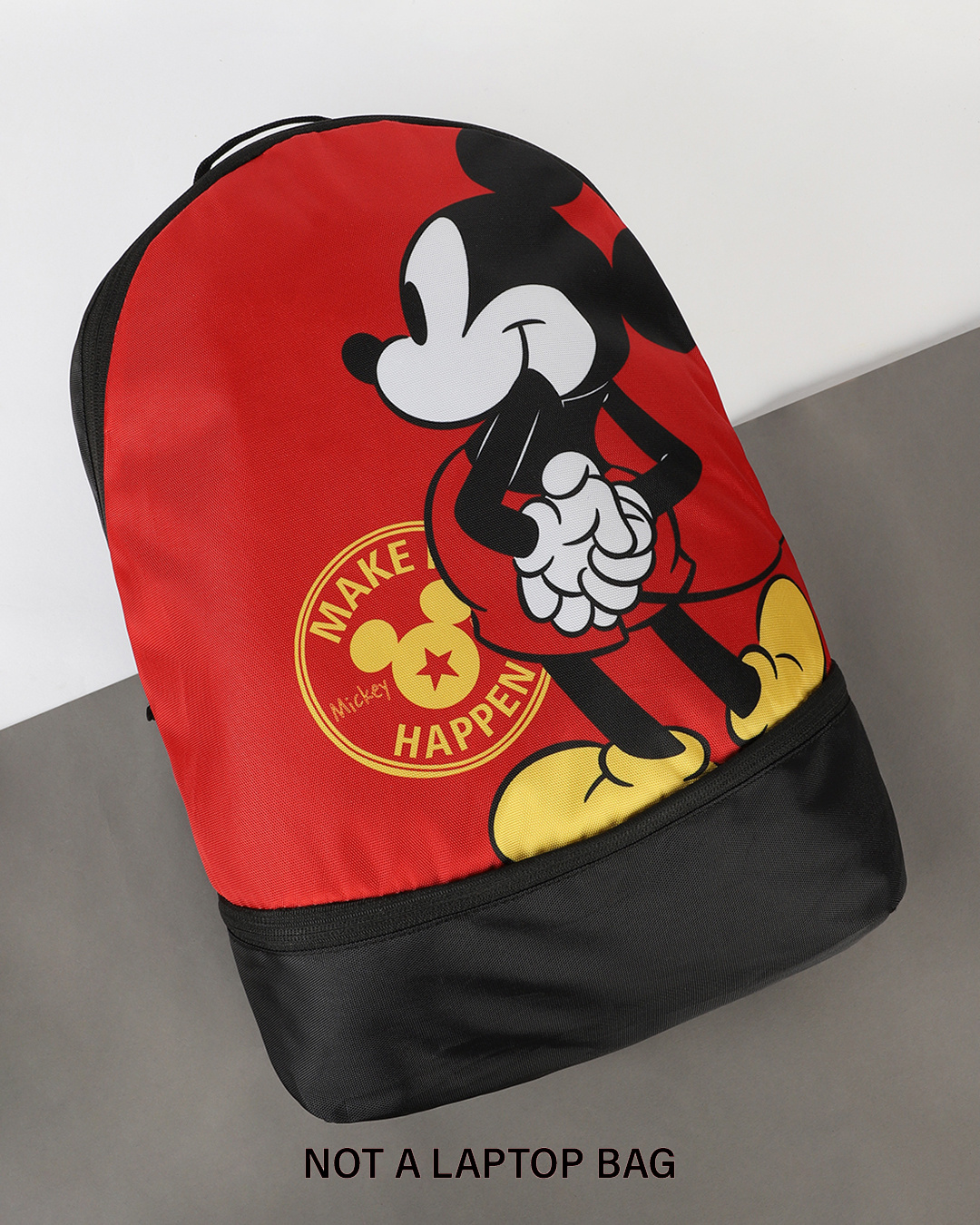 Buy Unisex Black & Red Mickey Make It Happen Small Backpack Online in ...