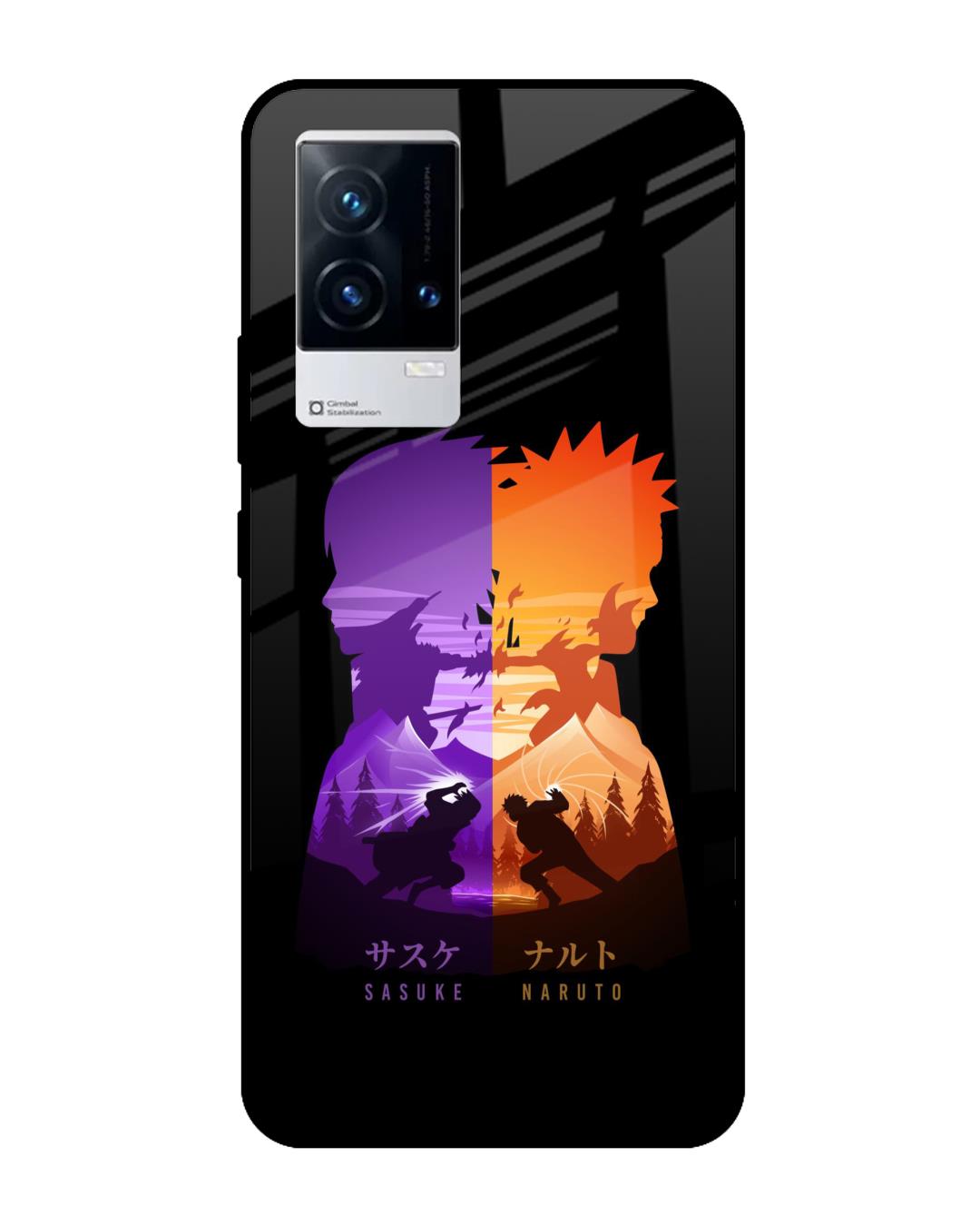 Buy Minimalist Anime Premium Glass Case for IQOO 9 5G (Shock Proof ...