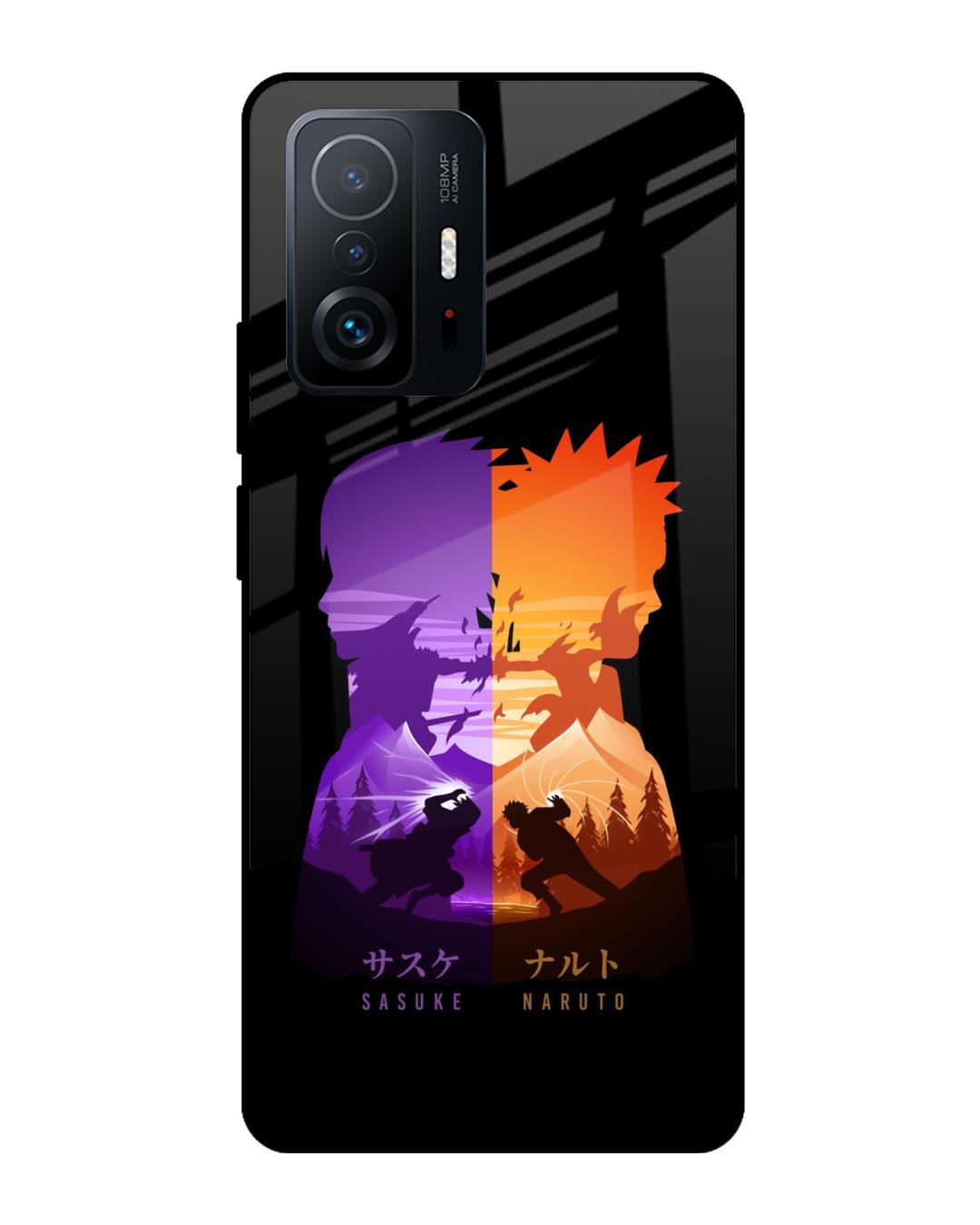 Buy Minimalist Anime Premium Glass Case for Mi 11T Pro 5G (Shock Proof ...