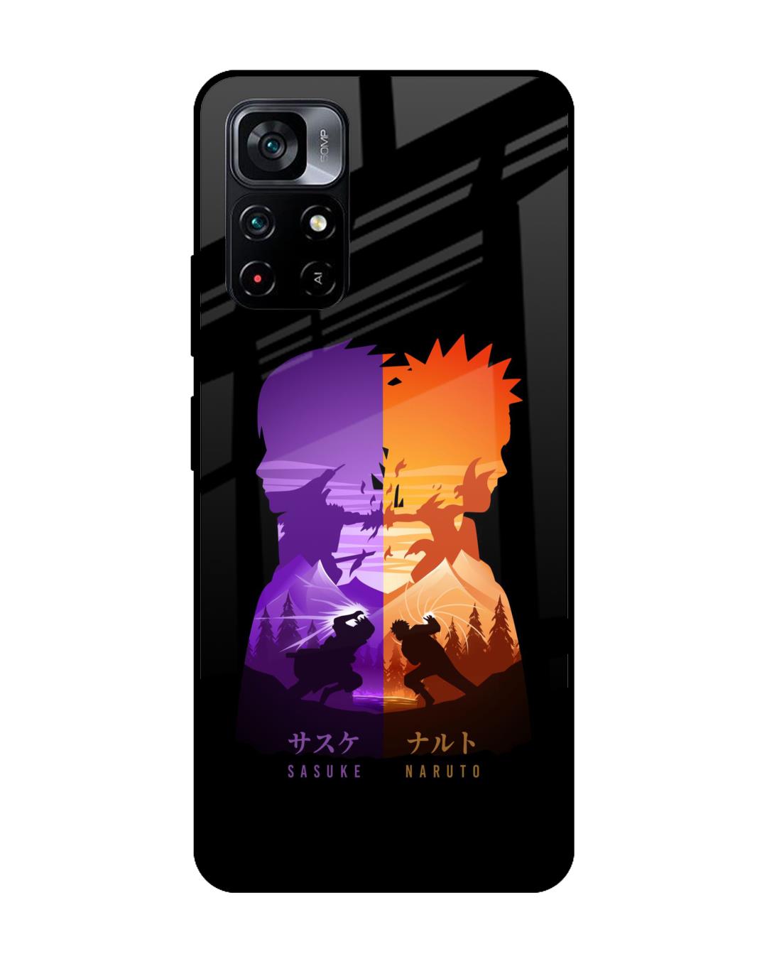 Buy Minimalist Anime Premium Glass Case for Poco M4 Pro 5G(Shock Proof ...