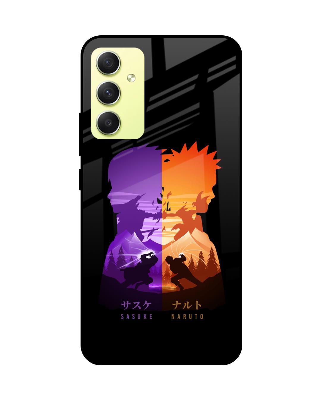 Buy Minimalist Anime Premium Glass Case for Samsung Galaxy A34 5G ...