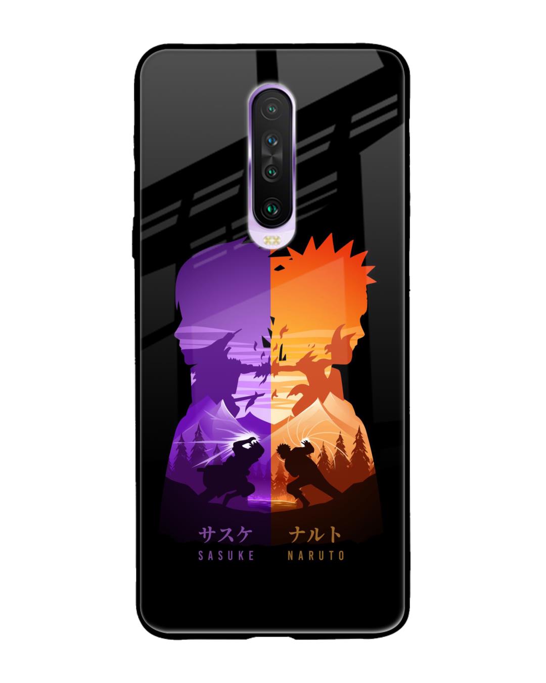 Buy Minimalist Anime Premium Glass Case for Xiaomi Poco X2 (Shock Proof ...