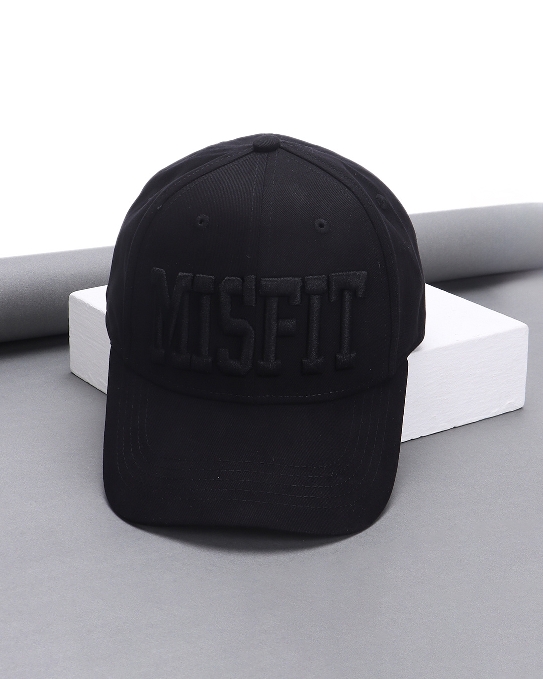 Buy Unisex Black Misfit Printed Baseball Cap Online in India at Bewakoof