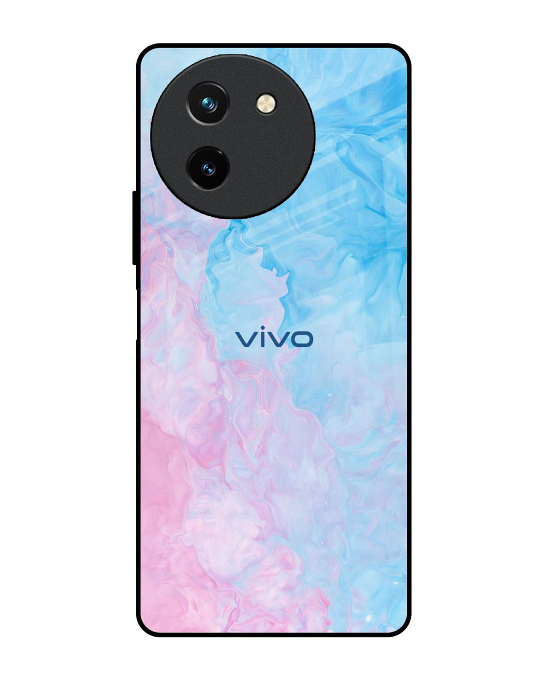 Buy Mixed Watercolor Premium Glass Case for Vivo T3X 5G(Shock Proof ...