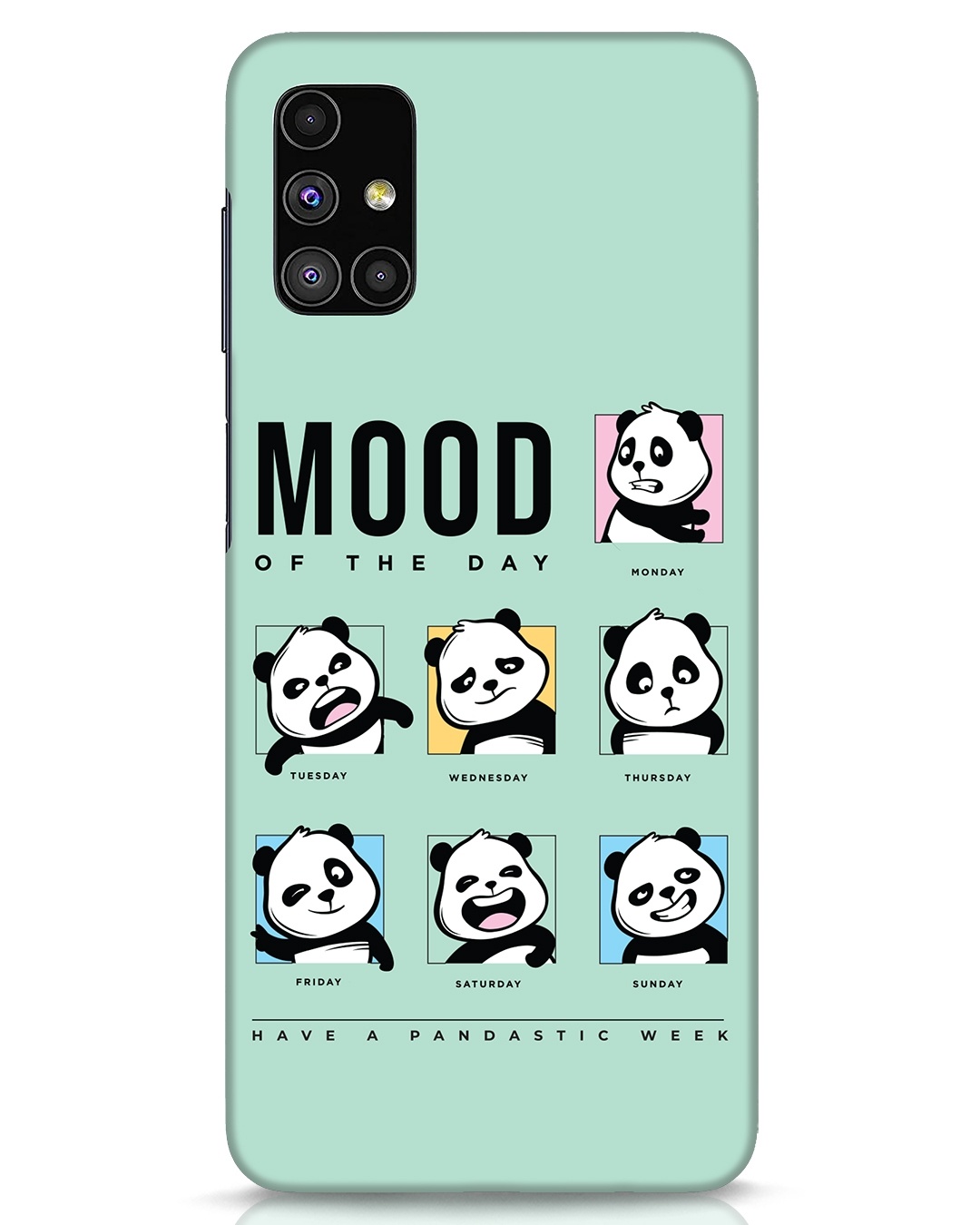 Buy Moody Panda Designer Hard Cover for Samsung Galaxy M51 Online in ...