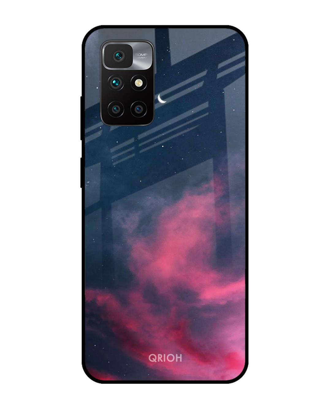Buy Moon Night Printed Premium Glass Cover For Xiaomi Redmi 10 Prime ...