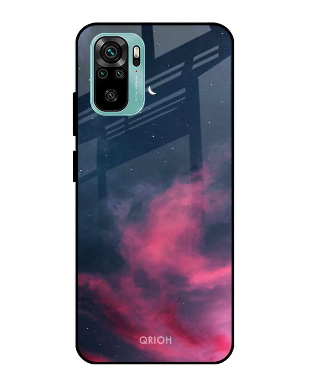 Buy Moon Night Printed Premium Glass Cover For Xiaomi Redmi Note 10S ...
