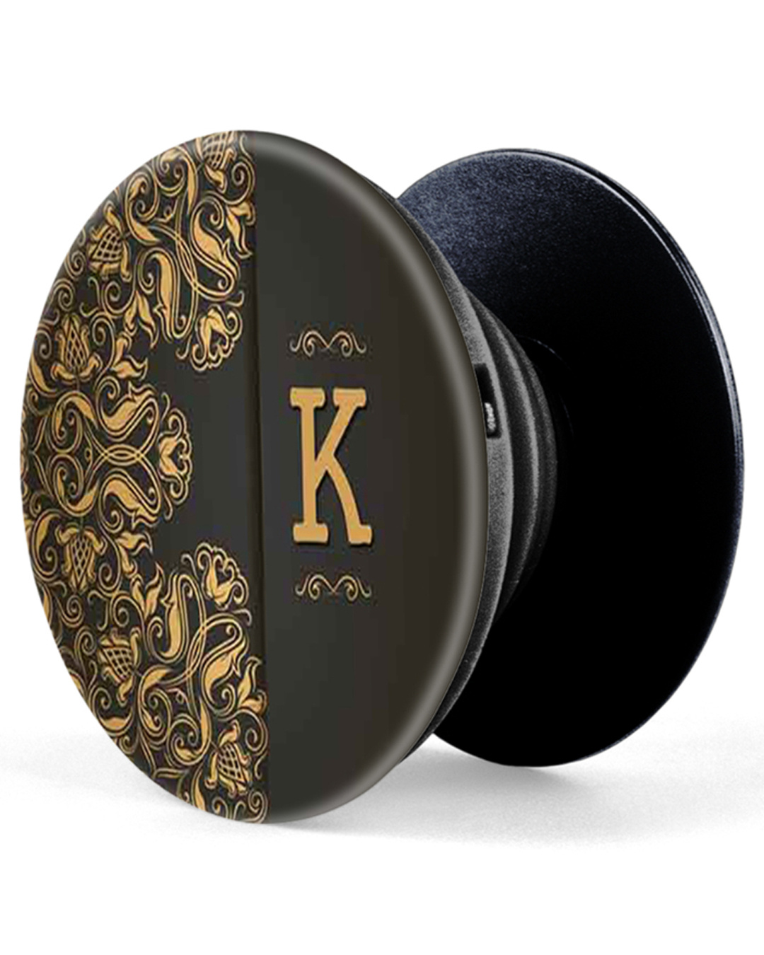 Buy Multicolor K on Golden Black Plastic Pop Socket Online in India at ...