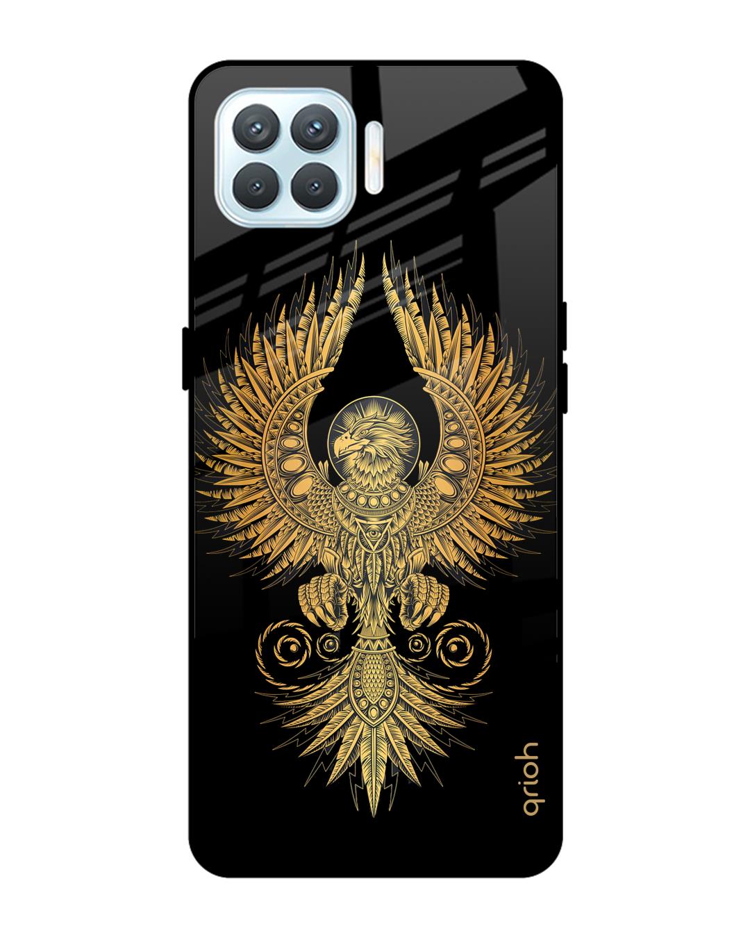 Buy Mythical Phoenix Art Printed Premium Glass Cover For Oppo F17 Pro ...