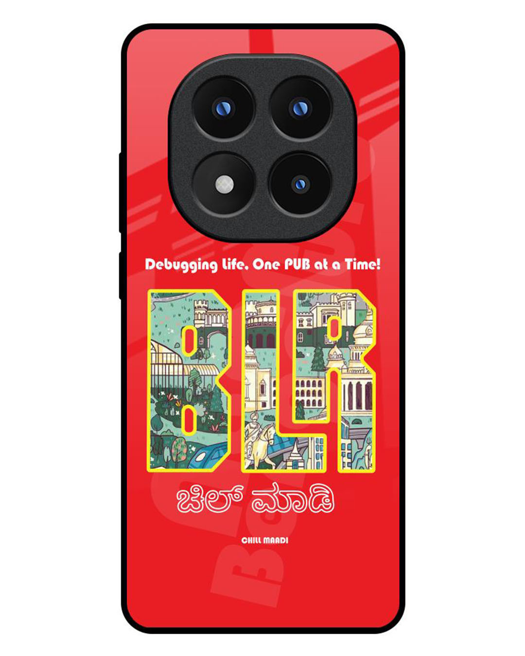 Buy Namma Bengaluru Premium Glass Cover for Redmi Note 14 Pro Plus 5G Online in India at Bewakoof