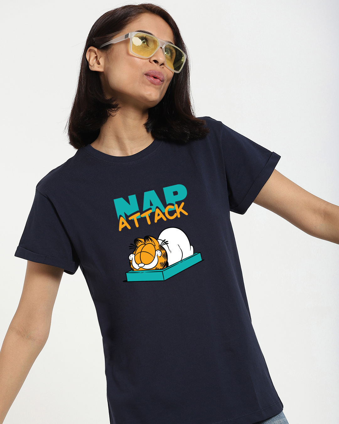 Buy NAP Attack Boyfriend T-Shirt Online at Bewakoof
