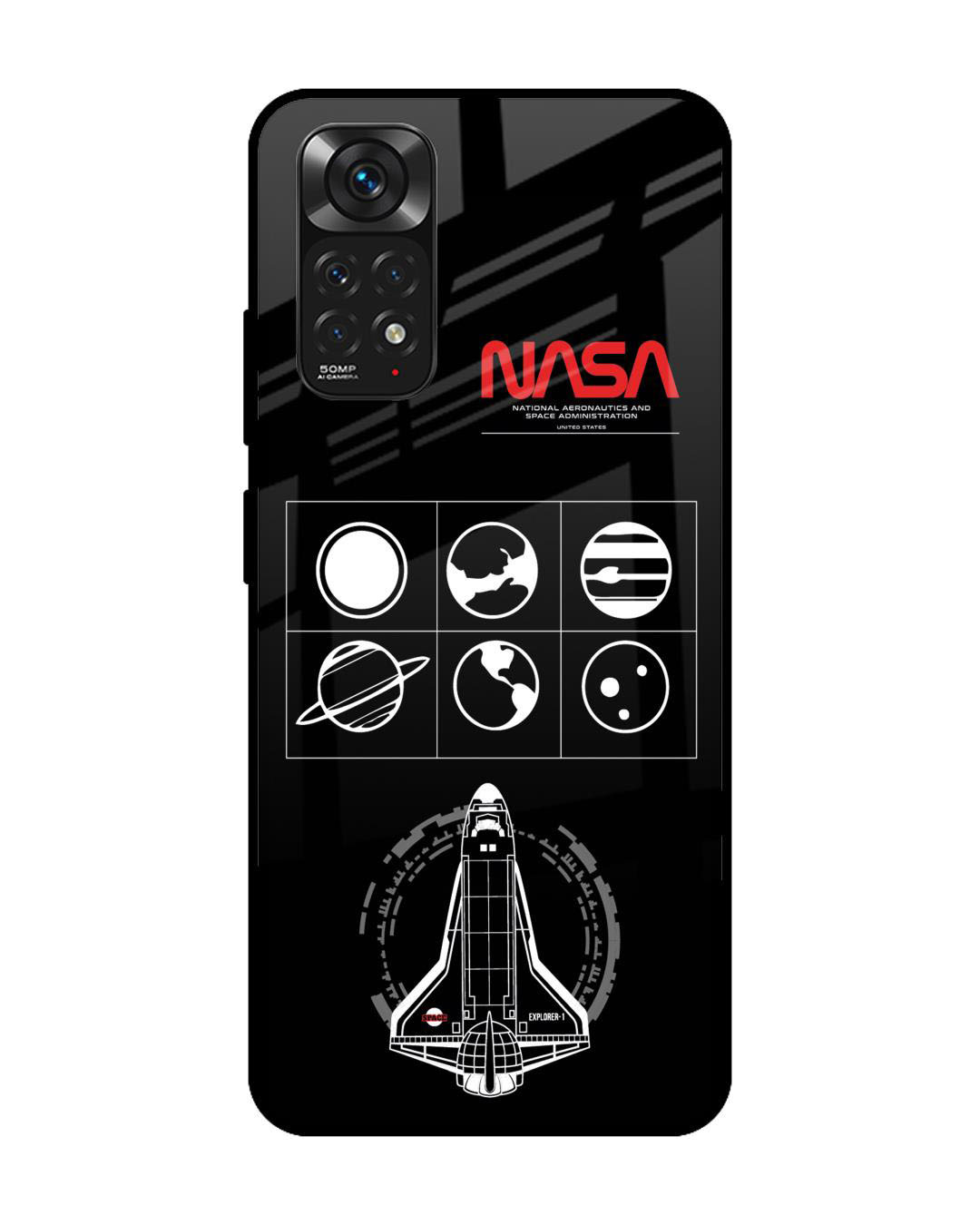 Buy Nasa Spacecraft Premium Glass Cover for Redmi Note 11 Online in ...