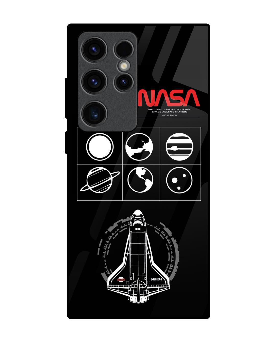 Buy NASA Spacecraft Premium Glass Cover for Samsung Galaxy S23 Ultra 5G ...